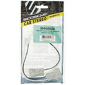SCOSCHE SHHA02B Car Speaker Wiring Harness Connector Kit Compatible with 1990-Up Honda and Acura Vehicles ,black