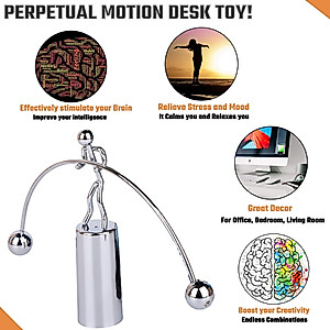 Decorative Sand Timer Clock Hourglass –with Balance Physics Motion Desk Toy Sculpture –(Light Gray) 60 Minute Productivity Hour Glass Sand Clock Timers for Office, Home Kitchen Desk Decor Pomodoro