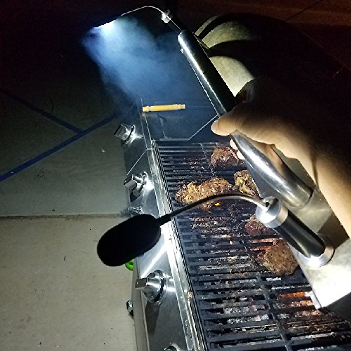 BRIGHT EYES - Magnetic Barbecue BBQ Light Set for Grilling - 6 Alkaline AAA Batteries Included - Works on All Grills with an Exception to Stainless Steel.