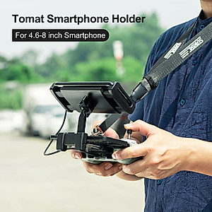 Tomat Mini 3 Pro Tabet Mount Holder,4.6-8 Inch Smartphone Holder Mobile Phone Stand with 11.8inch OTG/USB C Cable for DJI Mini 3 Pro/Mini 2/Mavic 3/Air 2S Controller Platinum Accessories