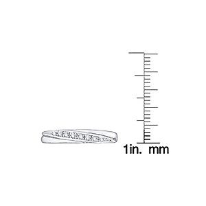 KATARINA Diamond Anniversary Wedding Band Stackable Ring in Sterling Silver (1/20 cttw, G-H, I2-I3) (Size-10)