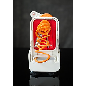 Paderno World Cuisine 3-Blade Folding Vegetable Slicer / Spiralizer Pro, Counter-Mounted and includes 3 Different Stainless Steel Blades