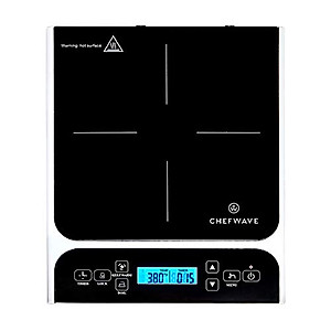 ChefWave 1800W Portable Induction Cooktop Burner, Single Burner Electric Cooktop with Digital Touch Sensor, Smart Induction Burner Compatible with Induction Cookware, Comes with Copper Frying Pan 10"