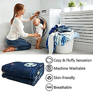 Space Astronaut Throw Blanket Soft Plush Flannel Blanket for Baby Girls Boys Space Themed Bedroom Decor Blankets for Couch, Sofa 40×50 Inch