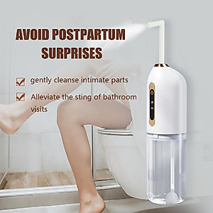 Electric Portable Bidet -Mobile Toilet Shower-Butt Shower Replacing Wet Wipes - for Travel and Personal Hygiene Cleaning/Soothing Postpartum Care/Perineal & Hemmoroid Treatment，3 Pressure Options