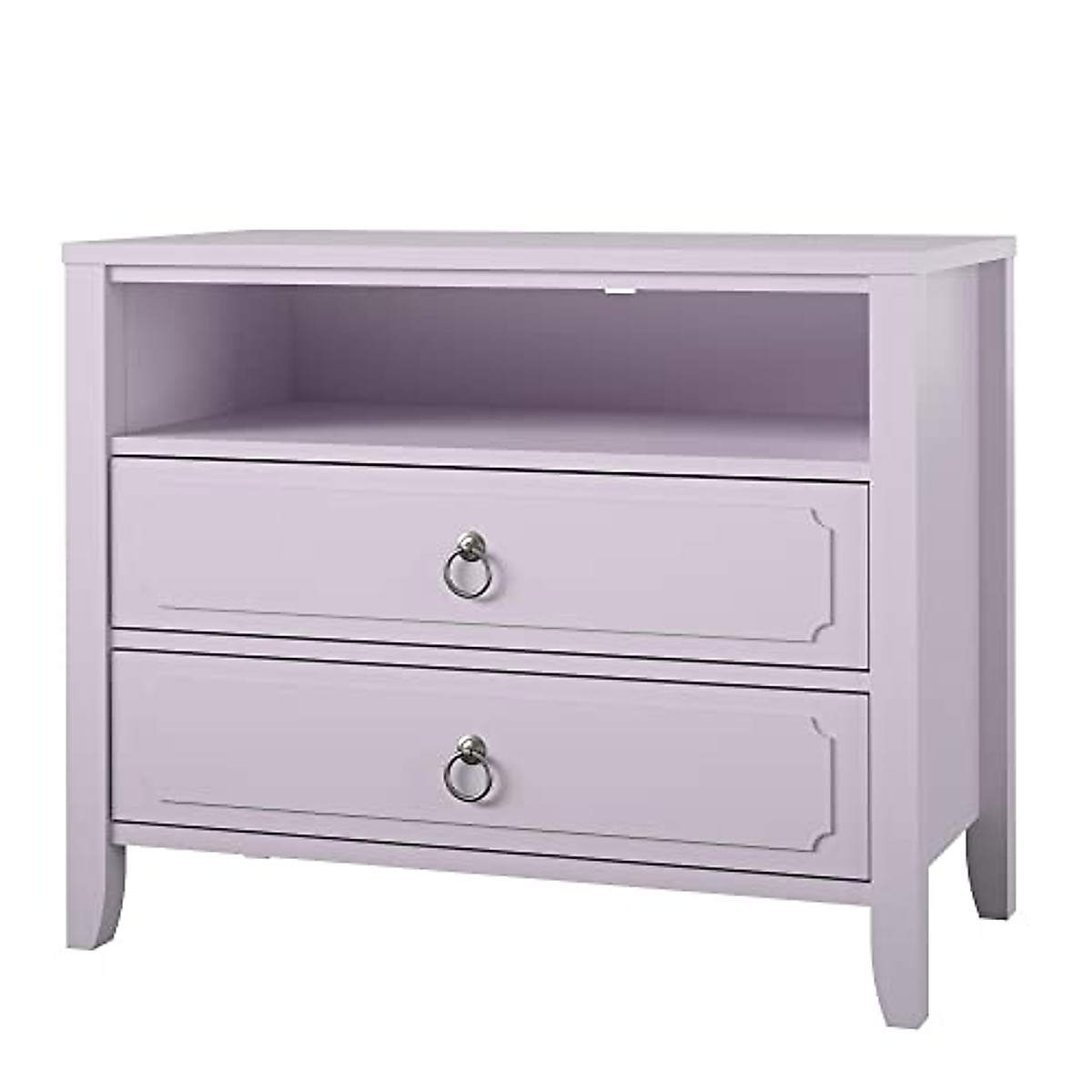 Novogratz Her Majesty 2 Drawer Nightstand, Lavender