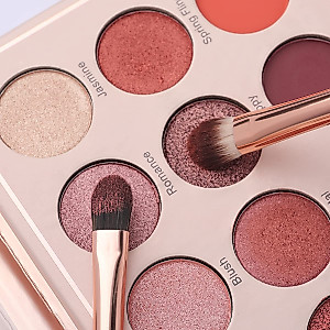 Eye Makeup Brush Set, 6 Pcs Professional Blending Eyeshadow Makeup Brushes for Concealer Eyebrows Eyeliner, Soft Hairs & Wood Handle