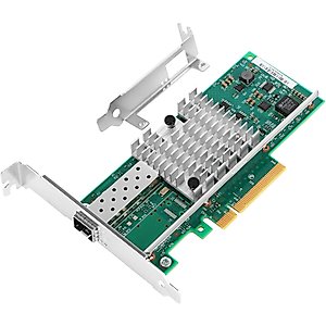 Vogzone 10Gb PCI-E NIC Network Card for Intel X520-DA1/ E10G42BTDA,100MbE/1GbE/10GbE Single SFP+ Port, with Intel 82599EN Chip,10GbE PCI Express 2.0 X8 Ethernet Adapter Support Windows/Linux/VMware