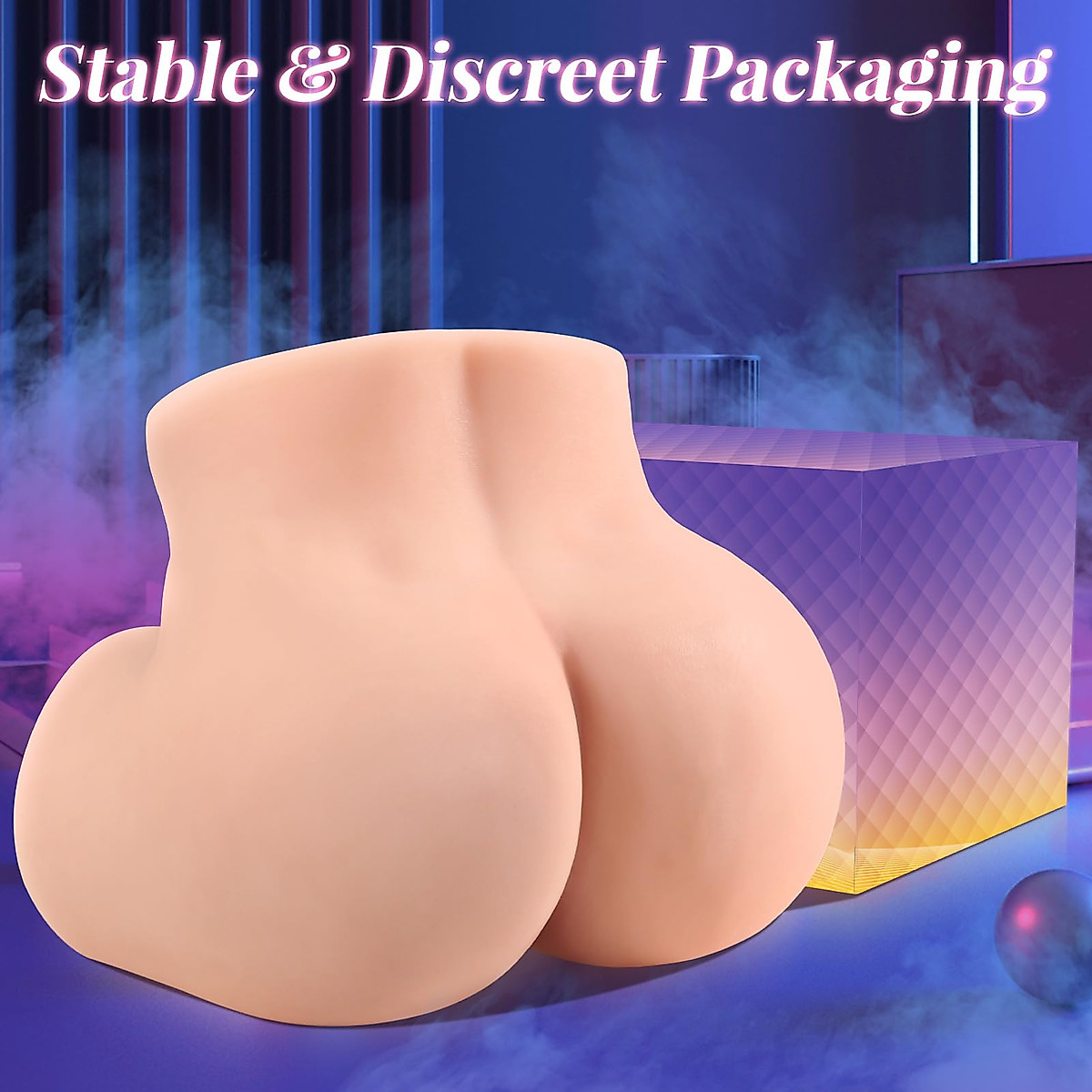 16.5LB Vibrating Male Masturbator with 10 Vibration Modes - Lifelike 3D Pocket Pussy and Butt, Automatic Adult Toy for Men (13x9.4x7in)