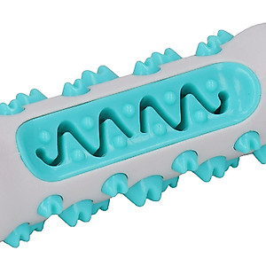 RiToEasysports Dog Chew Toy, Dental Cleaning Stick for Dogs Teeth, Bite Resistant Interactive Dog Toy for Teeth Cleaning, Pet Toothbrushing Toy with Alveolus (Gray Blue)