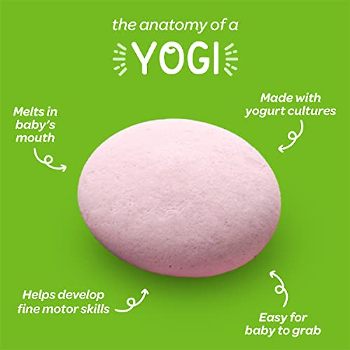 Happy Baby Organic Yogis Freeze-Dried Yogurt & Fruit Snacks Strawberry, 1 Ounce Bag Organic Gluten-Free Easy to Chew Probiotic Snacks for Babies & Toddlers