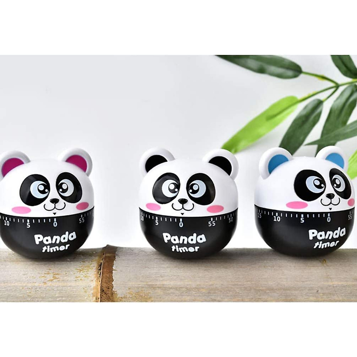 Cartoon Timer Cute Mechanical Timer Alarm for Home and Kitchen, Cooking, Baking, 60 Minutes,2.7inch (Panda)