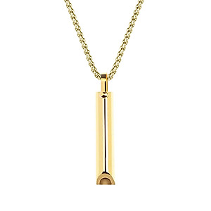 GRAZIOSO Stainless Steel Anxiety Necklace, Anxiety Relief Items,Mindful Breathing Necklace,The Necklace for Anxiety, Stress, Panic Attack Relief Meditation Tools (B)