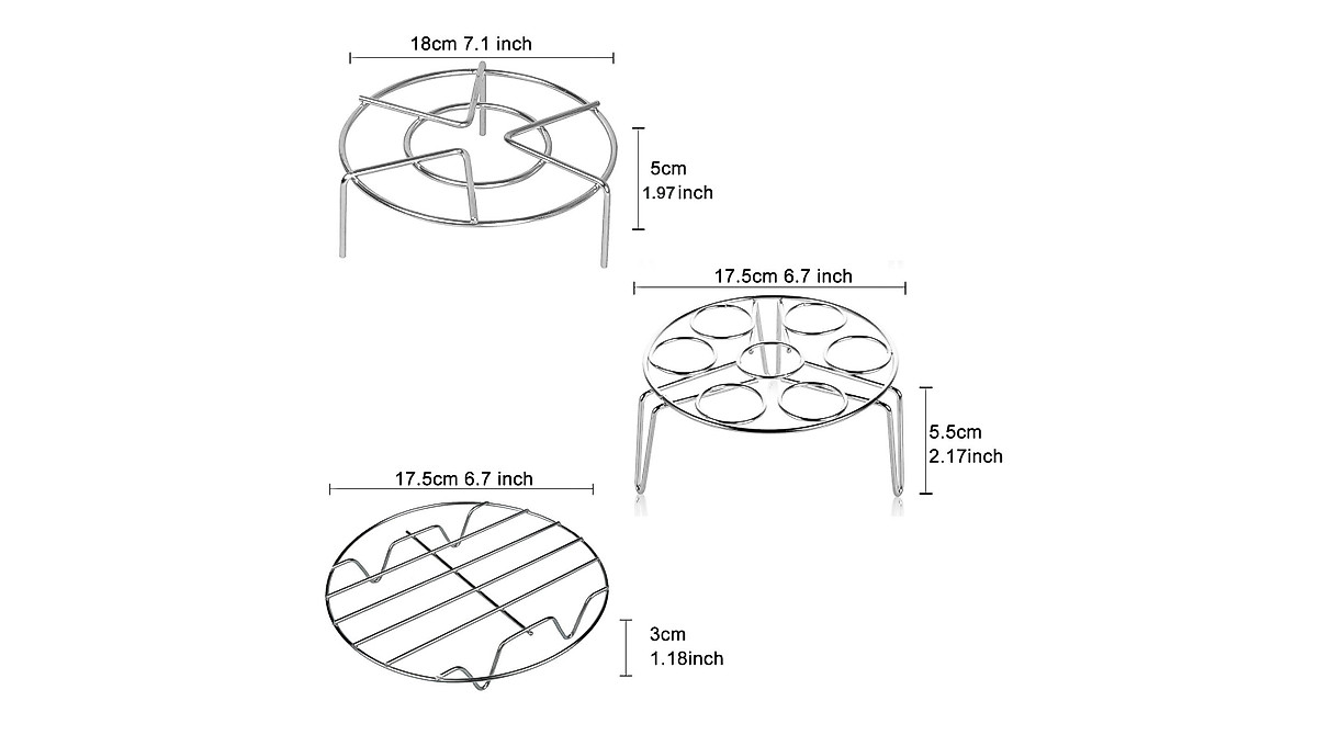 Konrisa Stainless Steel Steam Rack for Instant Pot