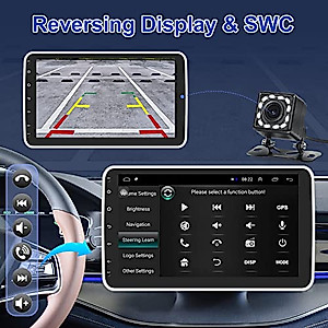Android 11 Single Din Car Stereo with Wireless Apple Carplay Android Auto, 10.1 Inch HD Touchscreen Car Radio Audio with GPS Navigation, Bluetooth, Subw, WiFi, USB, SWC, HiFi, FM+Backup Camera