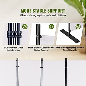 VEVOR Partition Screen, 5.6 ft Privacy Panels (4-Panel), Cloth Separator for Office, Bedroom, Dining & Study Areas, Standalone, White