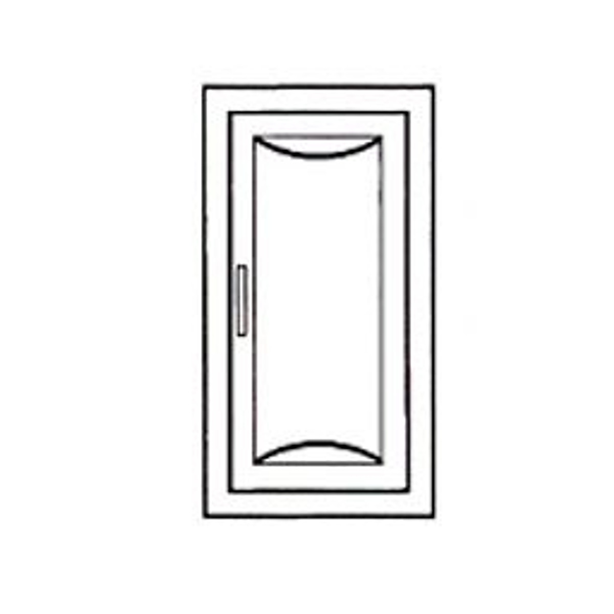 Larsens CB-0621 Clear Bubble Cover for C-2409 Fire Extinguisher Cabinets