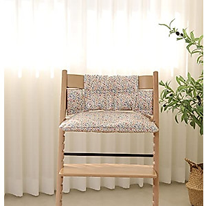 Gembebe Waterproof & Compatible Stokke Tripp Trapp Cushion Set - Easy to Clean Stokke Tripp Trapp Newborn Set - 100% Cotton Stokke Tripp Trapp High Chair Cushion Set (Flower Garden / 49.5 Counts)