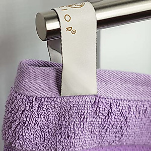 BNM Egyptian Cotton Medium Weight Towels, Assorted Towels For Home Bathroom, Bath Decor, Essentials, Includes 2 Bath, 2 Hand, 2 Face Towels/ Washcloths, Quick Dry, Absorbent, Set of 6, Royal Purple