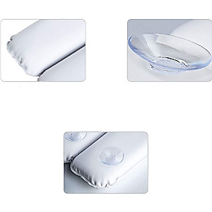 Bathtub Pillow Bath Pillow Ergonomic PU Foam Sponge Bathtub Pillow Bathroom Shower Head Pillow with Suction Cup Bath Accessories