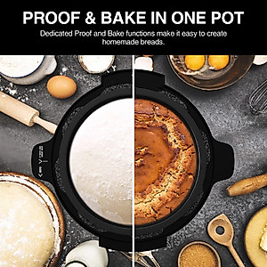 Electric Pressure Cooker 6.34QT NAFEWIN 14-in-1 Electric Multi-Cooker Stainless Steel, Slow Cooker, Rice Cooker, Steamer, Sauté, Yogurt Maker, Warmer & Sterilizer, Recipes, 1000w, 110v