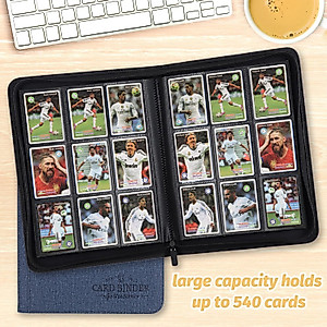 Foalgo Trading Card Binder, Card Collection Binder with 540 Side Loading Pockets, 9 Pocket Album Folder for TGC,MTG, Baseball Cards, Yugioh (Blue)