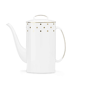 kate spade New York Larabee Rd Gold Coffeepot and lid, 2.95 LB, Metallic