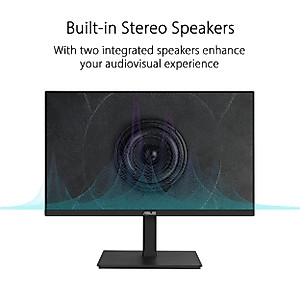 ASUS 23.8” 1080P Docking Monitor (VA24ECPSN) - Full HD, IPS, 75Hz, Adaptive-Sync, Speakers, Eye Care, Low Blue Light, Flicker Free, USB-C, RJ45, HDMI, Frameless, Height Adjustment, VESA Wall Mountable