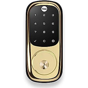 Yale Touchscreen Electronic Deadbolt with Z-Wave, Polished Brass (YRD220-ZW-605), Works with Alexa via SmartThings or Wink
