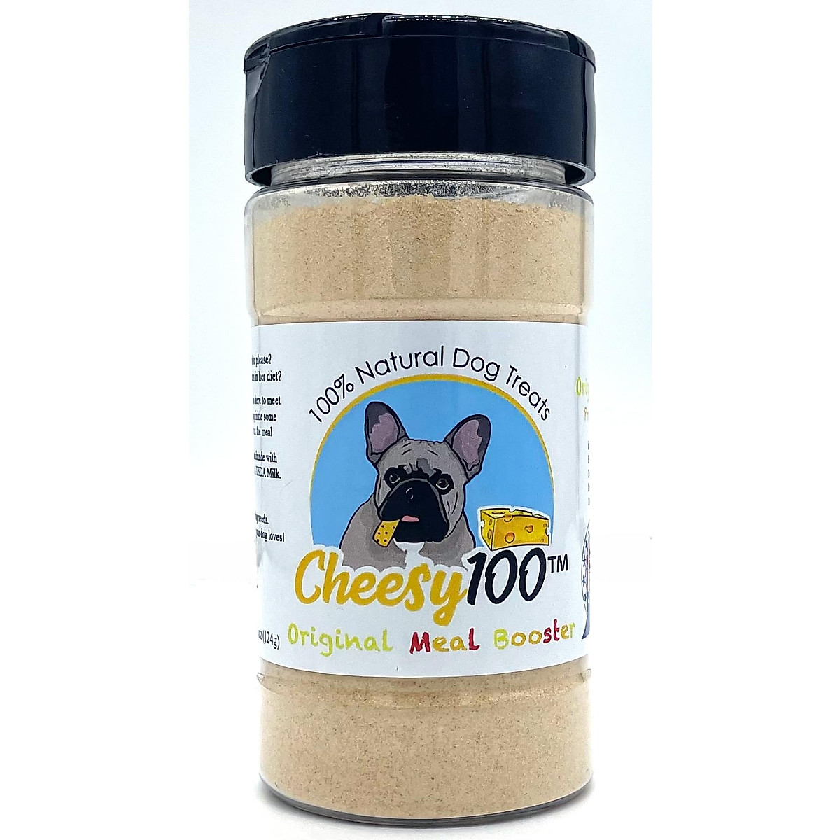 Cheesy100 Cheese Meal Booster 4.4oz | US-Crafted for Picky Eaters | Natural Appetite Stimulant | Dog Gravy Topper for Dry Food | Single Protein & High Protein