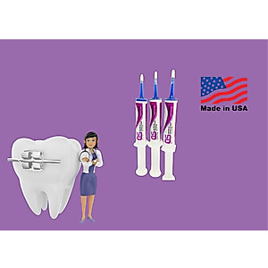 SmileWorld Blue Gel 36 Gm kit - Desmineralization Gel 35 Percent -Dental Etch - Perfect Viscous-Stays Where Placed- Includes Lip Expander - Not Glue - Made in USA (3) Units