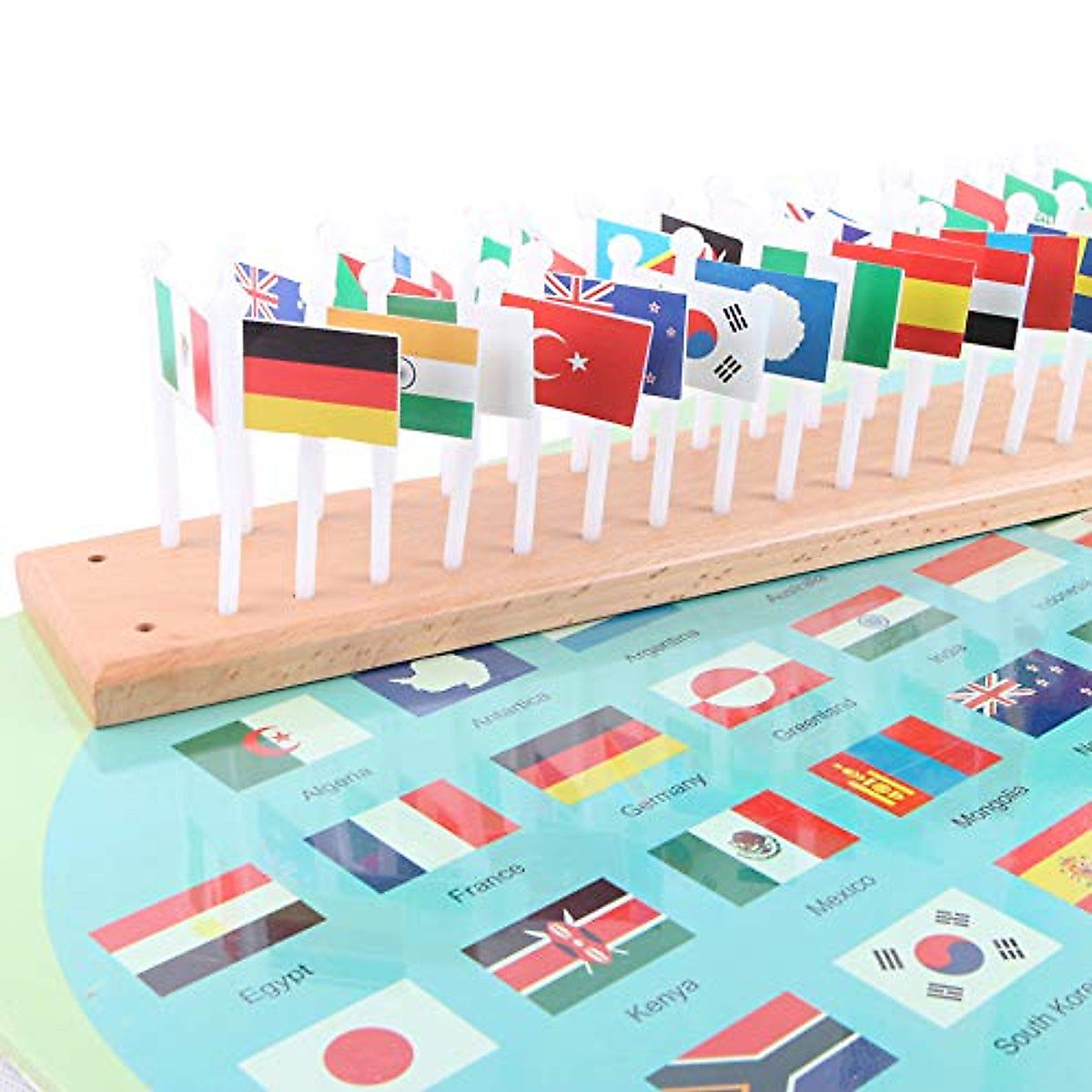 Flags of The World-Montessori Materials Geography Educational Tools Preschool Early at-Home Learning Toys