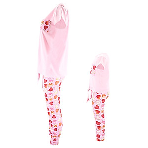 Unique Baby Mommy and Me Valentines Day Heart Cookie Matching Outfits (Md, Pink)