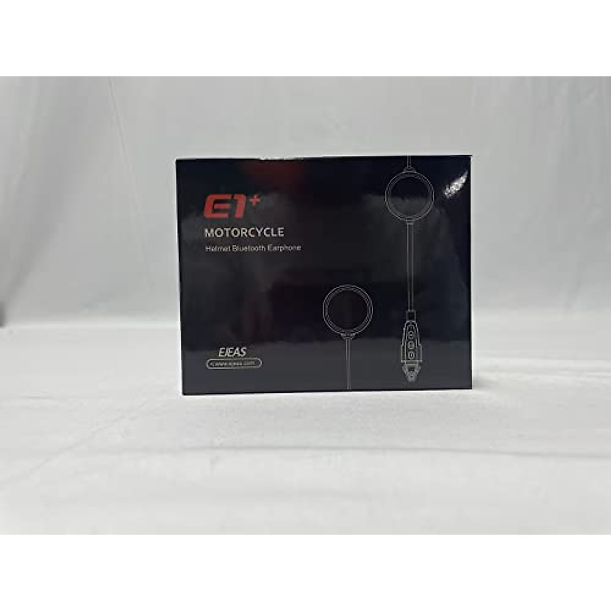 EJEAS E1+ Motorcycle Helmet Bluetooth 5.1 Headset, Hands-Free Motorcycle Bluetooth Communication System Headset with CVC Noise Reduction Function/3D Sound Effect/Automatic Answering