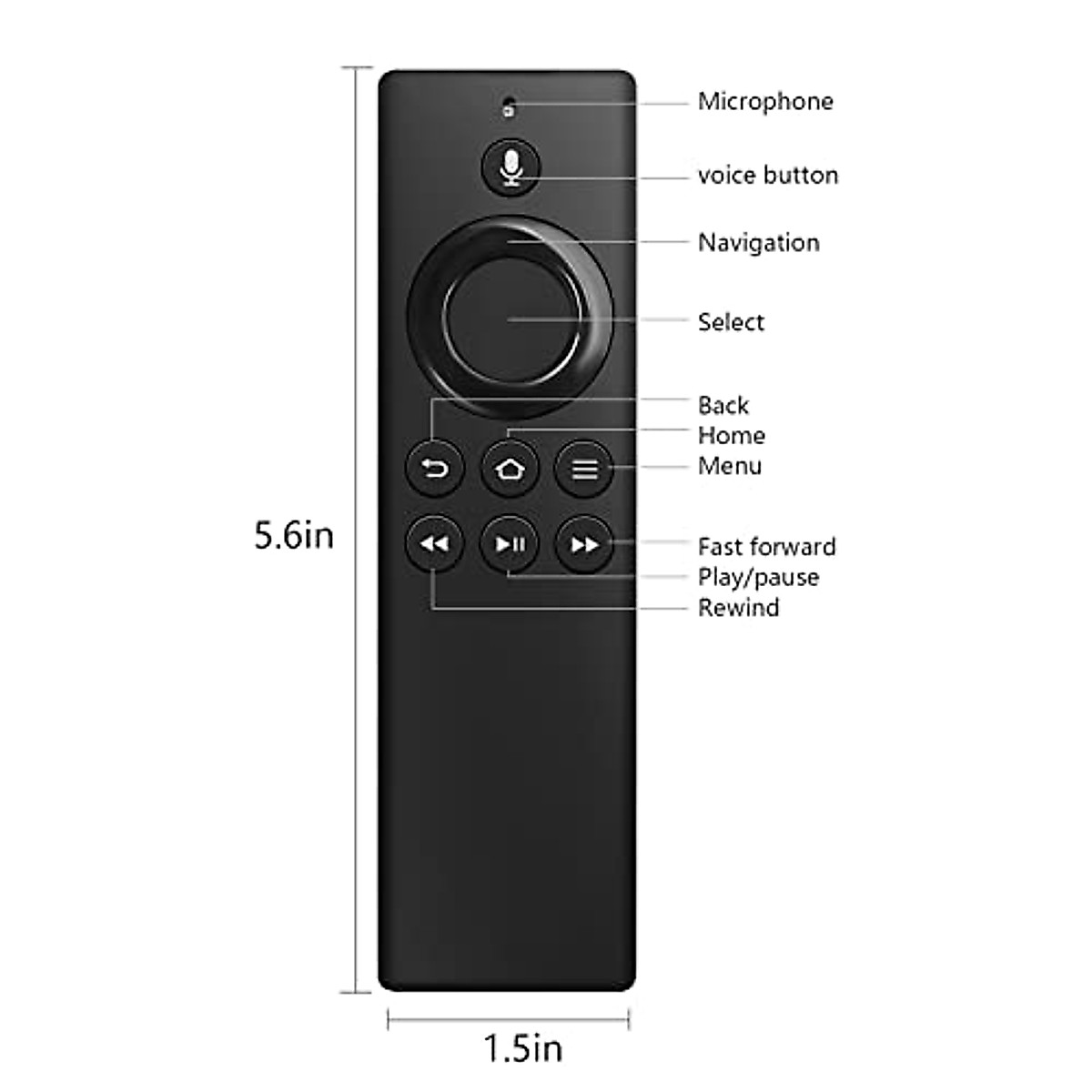 New 2nd Gen PE59CV Voice Remote Replacement fit for 2nd Gen TV Stick,3rd Gen Fire TV Pendant Design,Fire Tv Stick Lite,1st & 2nd gen Fire TV Cube,2020 Release TV Stick 4K