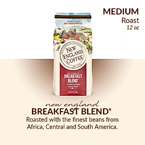 New England Coffee Breakfast Blend Medium Roast Ground Coffee, 12oz Bag (Pack of 3)