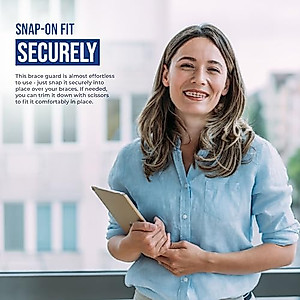 Comfort Cover Braces Guard/Lip and Mouth Protector - Snap on Cover Strip for Braces - Orthodontic/Dental Quality (Clear)