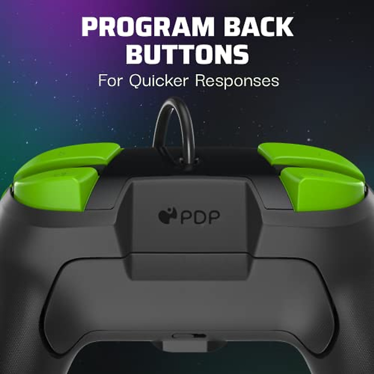 PDP REMATCH Enhanced Wired Power Nintendo Switch Pro Controller, Officially Licensed Switch Lite/OLED Compatible Gamepad, Customizable Programmable Buttons, Super Mario 1-UP Mushroom, Glow in the Dark