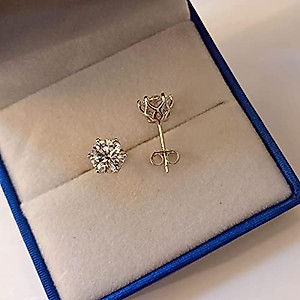 CHASKI Moissanite Stud Earrings 2ct G H I Color 925 Sterling Silver White Gold Plated Earring Women Men Lab Created Diamond Earrings