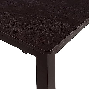Uolfin Counter Height Dining Set for 2, Bar Table and Stools, Rubber Wood, 42" L × 22" D × 36" H
