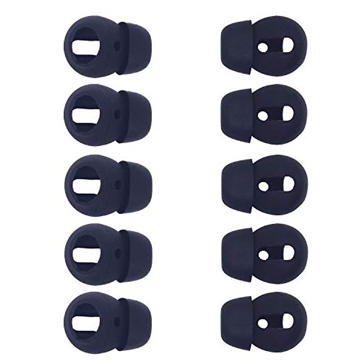 Yutoner 5 Pairs AirPods Ear Tips Anti-Slip Silicone Earbuds Cover Compatible with Apple AirPods 2 & AirPods or EarPods-【Not Fit in The Charging Case】 (Black)
