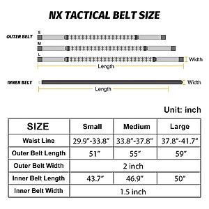 IDOGEAR Molle Battle Belt 2 inch Quick Release Rigger Combat Belt with 1.5 Inch Inner Belt Hook and Loop (Black, Large)