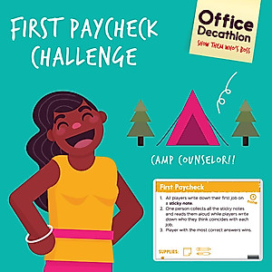 Office Decathlon Game by Gray Matters Games, Office Game for Coworkers, Olympic-Inspired Team Building Game for Work with Fun Ice Breaker Activities