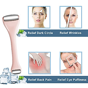 Mini Eye Ice Roller for Eye Puffiness, Facial Ice Roller and Mini Eye Roller 2 In 1, Eye Massager for Migraine Relief, Tighten Pores, Under-eye Relief, Pain Relief, Reduce Wrinkle Puffy for Arms Legs