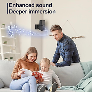 (2 Pack) Adjustable Speaker Wall Mount for Bose Cube Speaker, Ceiling & Wall Mount for Bose UB-20, UB-20 Series II, WB-50 II, Lifestyle Series, Soundtouch Series, Cinemate, Acoustimass Series Black