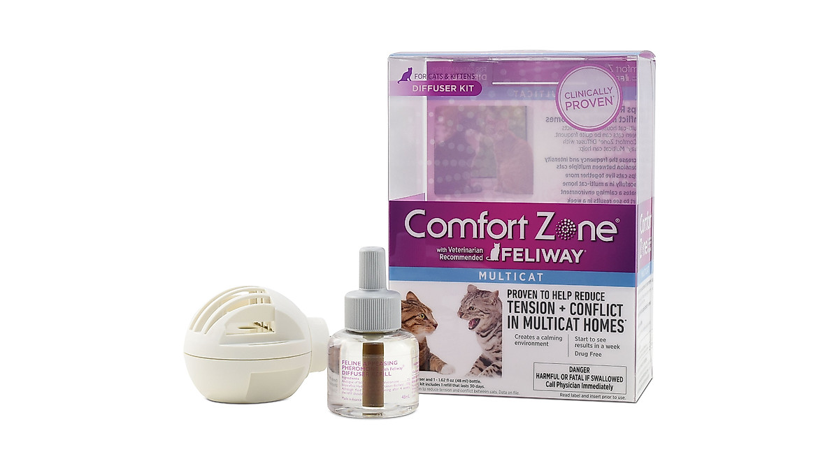 Comfort Zone Multicat Diffuser Kit for Calming Cats - Clinically Proven