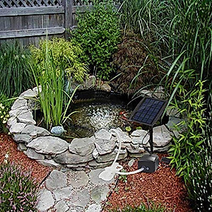 Lancoon Solar Powered Air Pump Kit, 2.5W Solar Panel, Air Pump, Air Hoses and Airing Stones for Garden Fish Tank Pool Fishing Pond