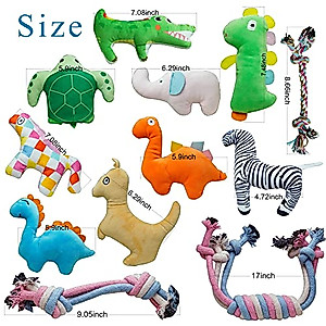 MIXCOTIA Dog Toys 25 Pack Squeaky Puppy Toys for Small Dogs Plush Squeak Dog Toy Rope Puppies Chew Toys for Fun and Teeth Cleaning Pet Toys