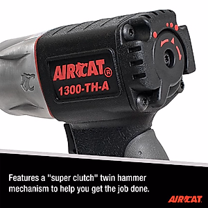 AIRCAT Pneumatic Tools 1300-TH-A: 3/8-Inch Composite Impact Wrench 600 ft-lbs