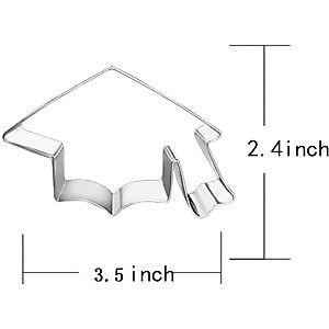 Graduation Cap Cookie Cutter-3.5 inch-Biscui Cutters for 2022 Graduation Celebration Party
